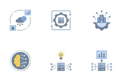 Data Omics Icon Pack 36 Flat Network And Communication Icons Svg Png