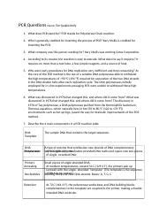 PCR Questions Finish Docx PCR Questions Name Terriyaqkie Kelly 1 What Does PCR Stand For
