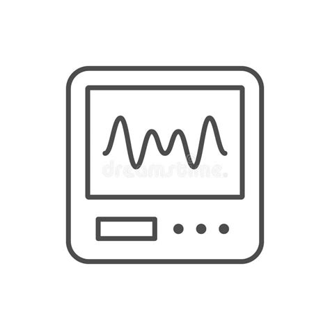 Medical Monitoring Equipment Line Icon Stock Vector Illustration Of