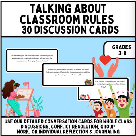 Classroom Rules And Routines Sel Discussion Cardsactivity By Ms May