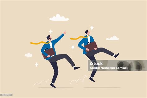 행복한 성공 사업가파트너는 직장이나 경력에서 성공을 거둔 쾌활한 점프 은유 낙관적이거나 긍정적인 사고 직장이나 금요일 개념 후의 목표 성취 또는 자유를 축하합니다 개념에