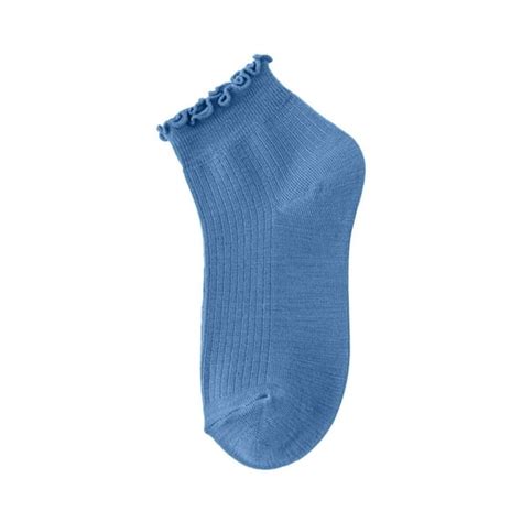 Awzxde Womens No Show Lace Trim Socks Ruffle Ankle Socks In Assorted