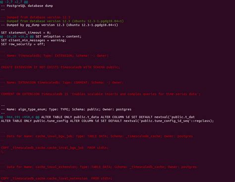 Database Dump Is Missing Time Scale Properties Issue Timescale Timescaledb GitHub