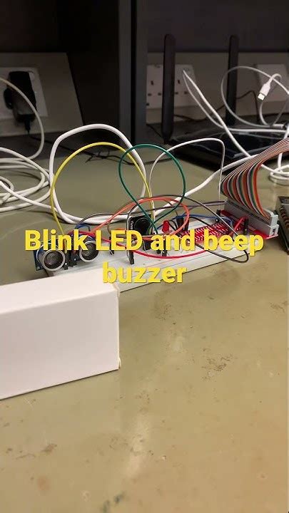 Ultrasonic Object Detection Blink Led And Beep Buzzer Youtube