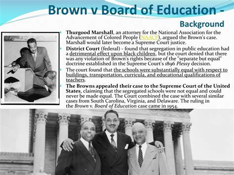 Ppt Brown V Board Of Education Background And Impact Powerpoint