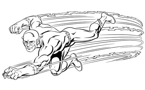 فلاش الأبطال الخارقين صورة تلوين قم بالتنزيل أو الطباعة أو التلوين عبر