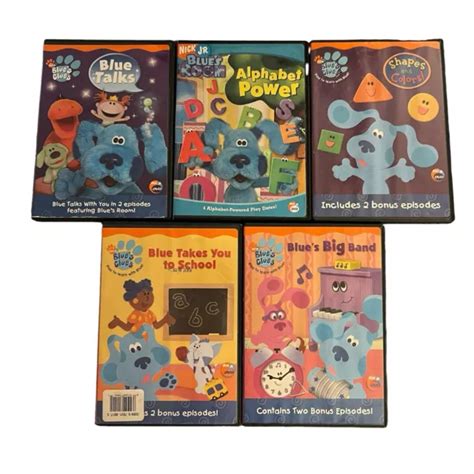 Blues Clues Dvd Lot 6 Learning Shapes Colors Alphabet School Nick Jr