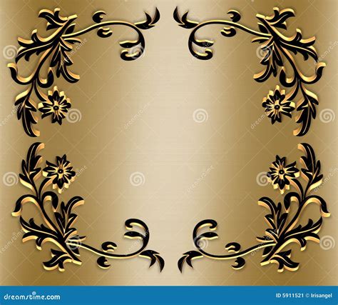 Gold Black Ornamental Border Stock Illustrations 5 277 Gold Black