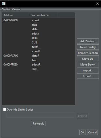 Section Address Overflowed Out Of Range Bss In RL G Forum RL MCU Renesas