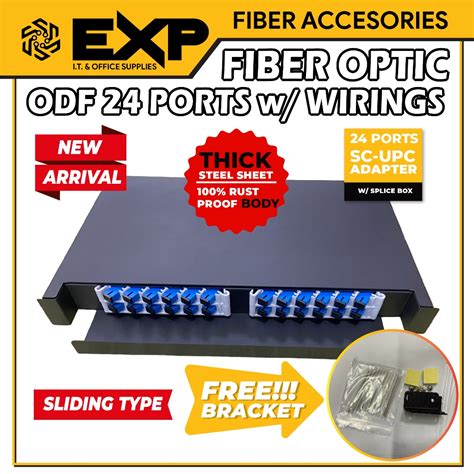 Fiber Optic ODF Patch Panel 12 24 SC UPC Ports With Wirings Rack Mounted 1950 Shopee