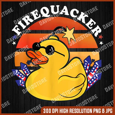 Firecracker Rubber Duck 4th Of July Patriotic Firequacker Me Inspire Uplift