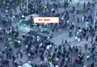 Funny Caption Tank Protest Meme 