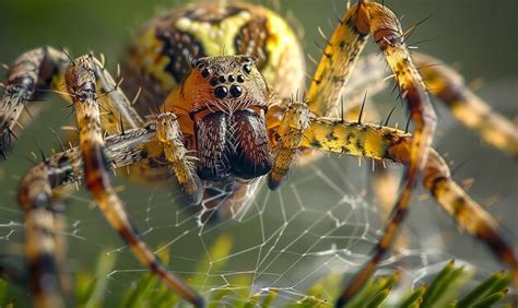 A Closeup Of Spider Face Premium Ai Generated Image