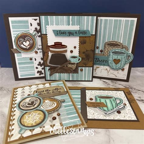 Handmade Stampin Up Latte Love Coffee Theme Greeting Cards In 2026
