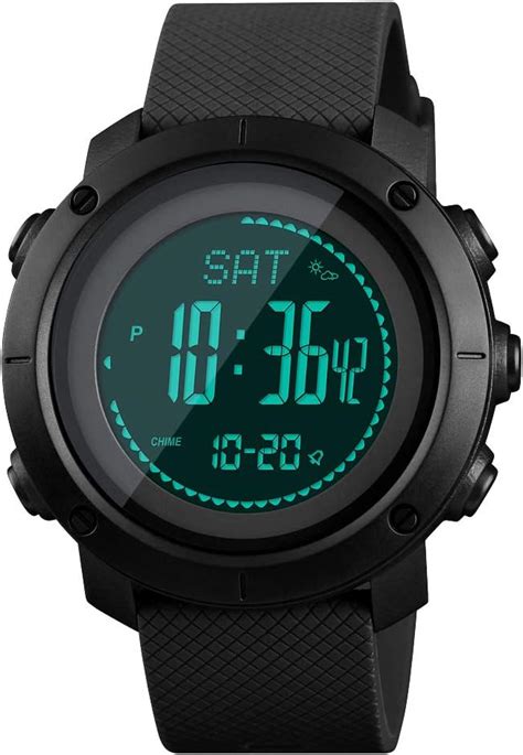 Skmei Mens Compass Watch Digital Sports Watch Pedometer Altimeter