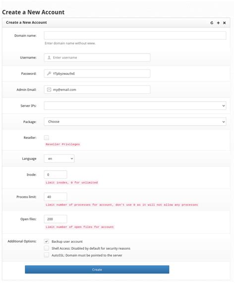 Add A Control Web Panel Cwp User Inmotion Hosting