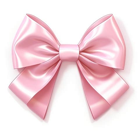 Premium Photo Soft Pink Ribbon And Bow Perfectly Isolated On White