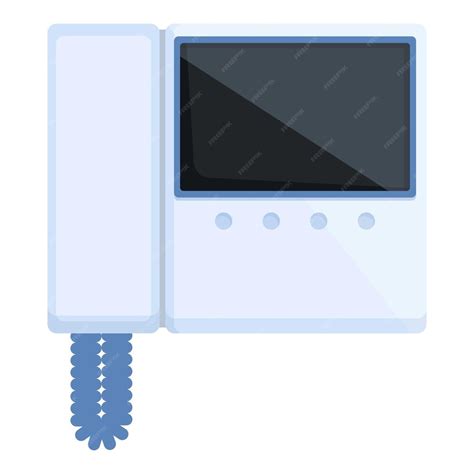 Premium Vector Intercom Voice Icon Cartoon Vector Door System Phone Security