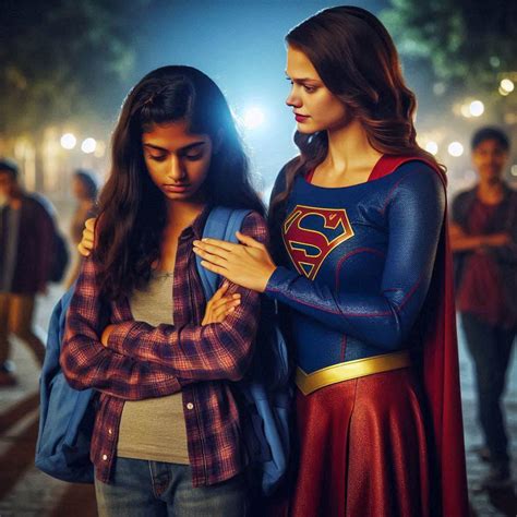 Supergirl Comforts Teenager By Writer 40 On Deviantart