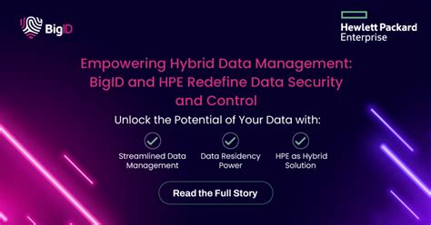 Empowering Hybrid Data Management Bigid And Hpe Redefine Data Security