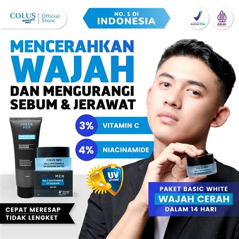 Jual Colus Men Paket Basic White Colus Day Gel Salicylic Acid Daily