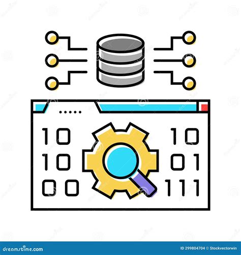 Data Validation Database Color Icon Vector Illustration Stock