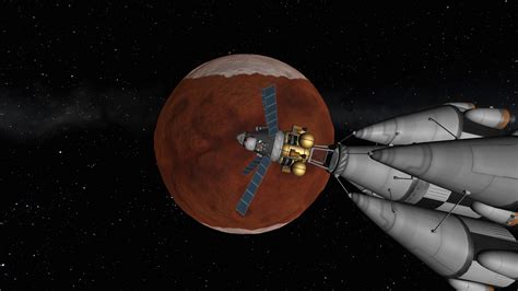 My first manned mission to Duna (orbit only) : r/KerbalSpaceProgram