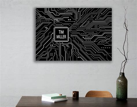 Custom Circuit Board Personalized Chip Wall Art Computer Science Wall Decor Hardware