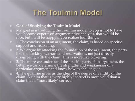 The Toulmin Model Ppt