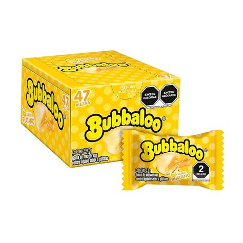Bubbaloo Chicle Sabor Plátano Caja Con 47 Piezas San Jorge Party