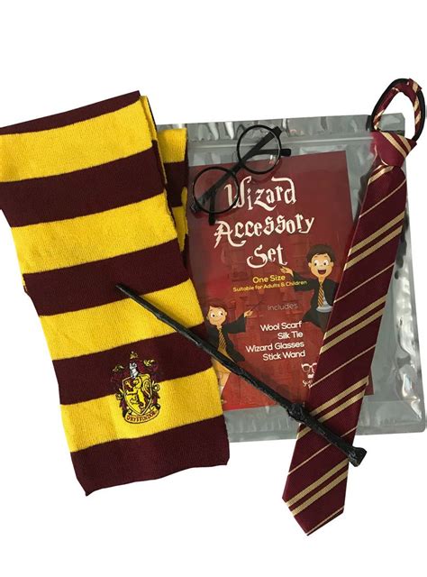 Wizard School Costume Accessory Kit Magic Gryffindor Costume Set