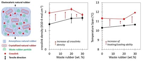 Elastocaloric Wastenatural Rubber Materials With Various Crosslink
