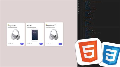 Asmr Programming Modern Product Cards Using Only Css No Talking Tutorial Youtube