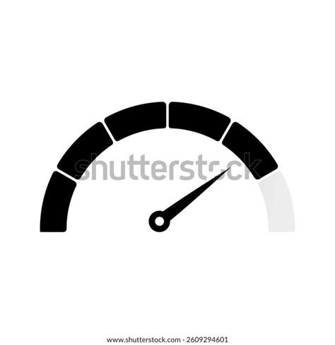 Gauge Level Indicator Symbol Low High Stock Vector Royalty Free