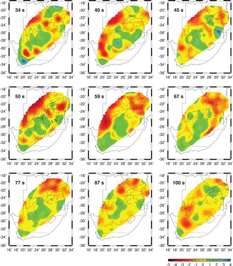 D Variations Of Love Wave Phase Velocity Perturbations In Per Cent Download Scientific