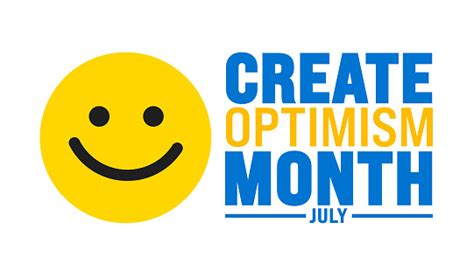 July Is Create Optimism Month Background Template Holiday Concept Use