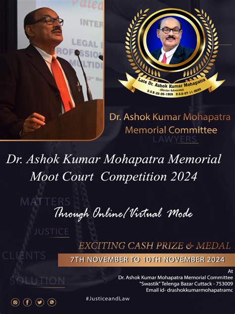 Dr Ashok Kumar Mohapatra Moot Court Proposition Pdf Justice