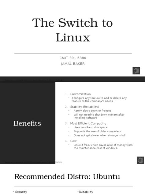 Migration Proposal Presentation Project 1 Pdf Linux Operating System