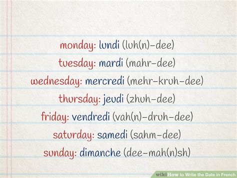 4 Ways To Write The Date In French Wikihow