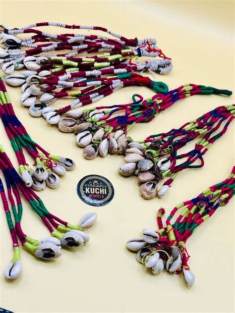 Handmade Multi Color Shell Tassels 12 Pieces Wholesale Kuchi Jewels