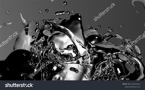 3d Render Monochrome Black White Abstract Stock Illustration 2170472125 Shutterstock