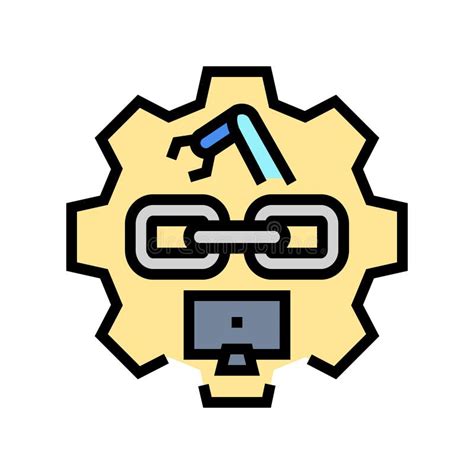 Cyber Physical Systems Industry Color Icon Vector Illustration Stock Illustration Illustration