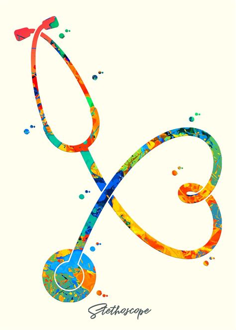 Stethoscope Poster Picture Metal Print Paint By Vincent Vorce