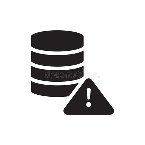Database Alert Icon Error Server Icon Stock Illustration
