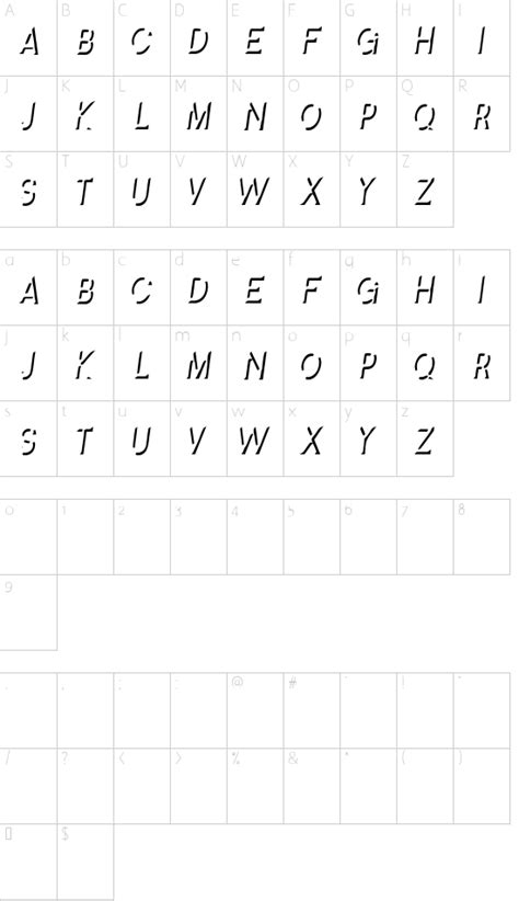 Splendid Stencil Regular Font Details