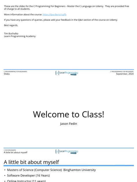 Lpa C Programming For Beginners Master The C Language Sep2024 Pdf