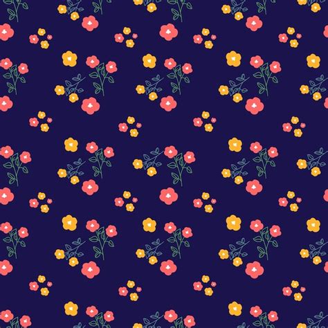Premium Vector Vector Seamless Ditsy Floral Pattern Background