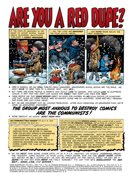 The Bristol Board An Anti Communism Ec Comics House Ad