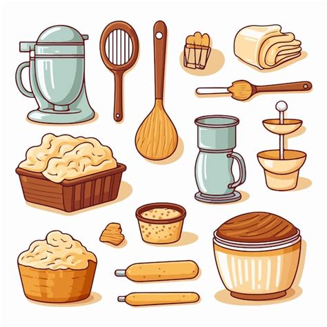Diverse Baking Tools Illustration For Culinary Creativity Premium Ai