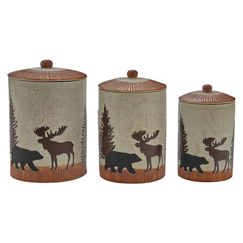 Wilderness Trail Canisters Set Of 3 Park Designs Jollydecor